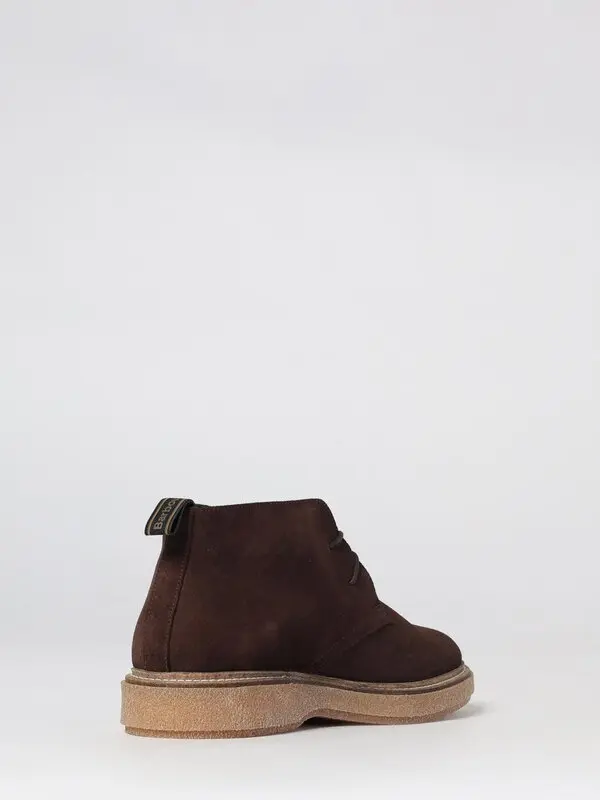 Barbour Suede Chukka Boots With Round Toe And Rubber Sole