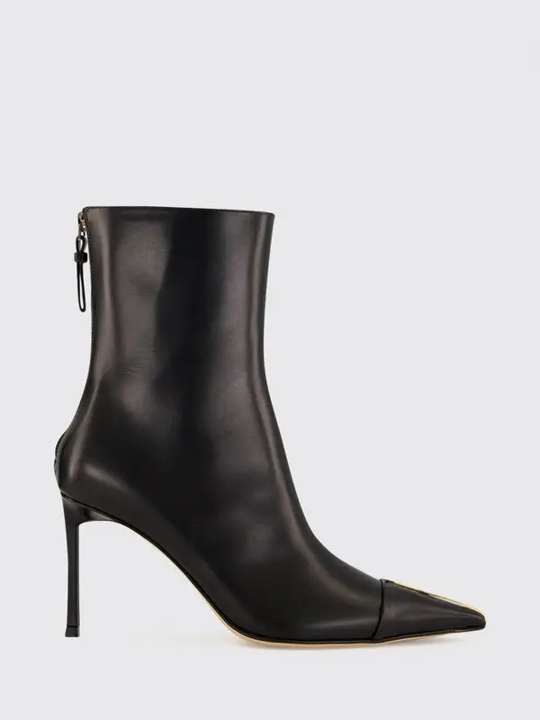 TOM FORD Calfskin Ankle Boots With Stiletto Heel And Monogram Logo