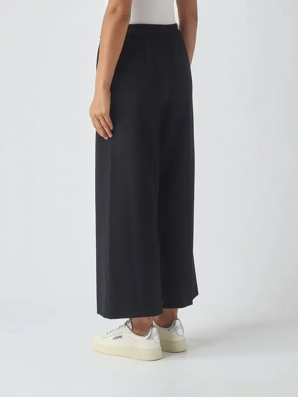 MEIMEIJ Wide-leg Trousers In Crêpe With High Elasticated Waist