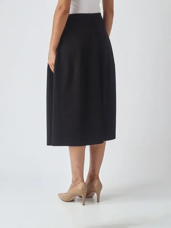 MEIMEIJ Flared Midi Skirt In Crêpe With High Elasticated Waist