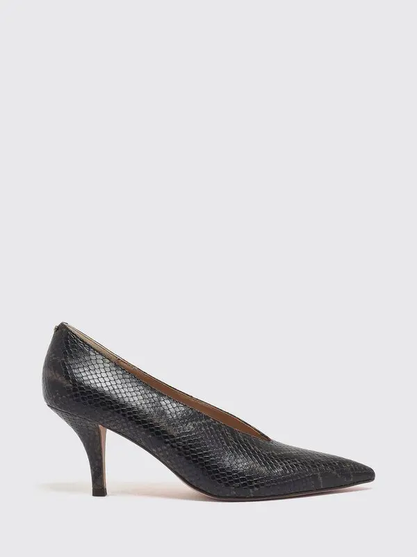 TWINSET Python Print Leather Pumps With Medium Stiletto Heel