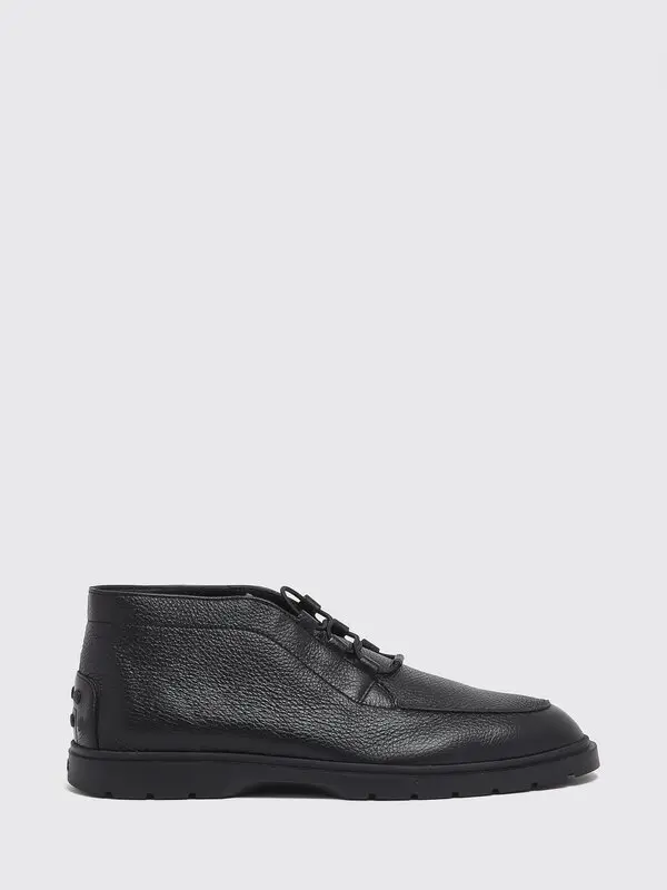 TOD'S Deerskin Chukka Boots With Heel Pebbles And Elastic Laces