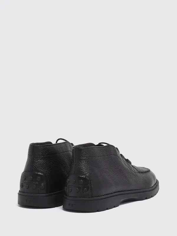 TOD'S Deerskin Chukka Boots With Heel Pebbles And Elastic Laces