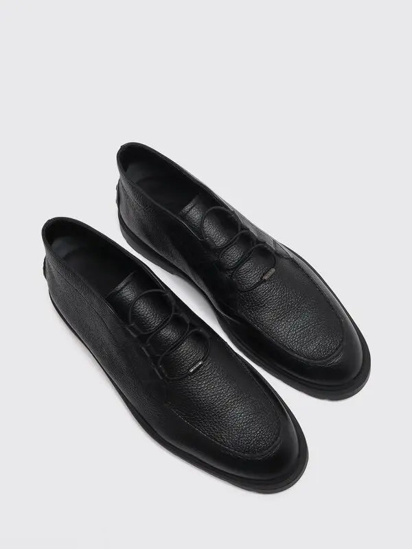 TOD'S Deerskin Chukka Boots With Heel Pebbles And Elastic Laces
