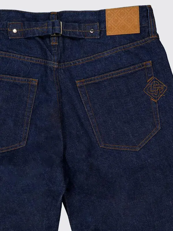 Casablanca Distressed Straight-fit Cotton Denim Jeans