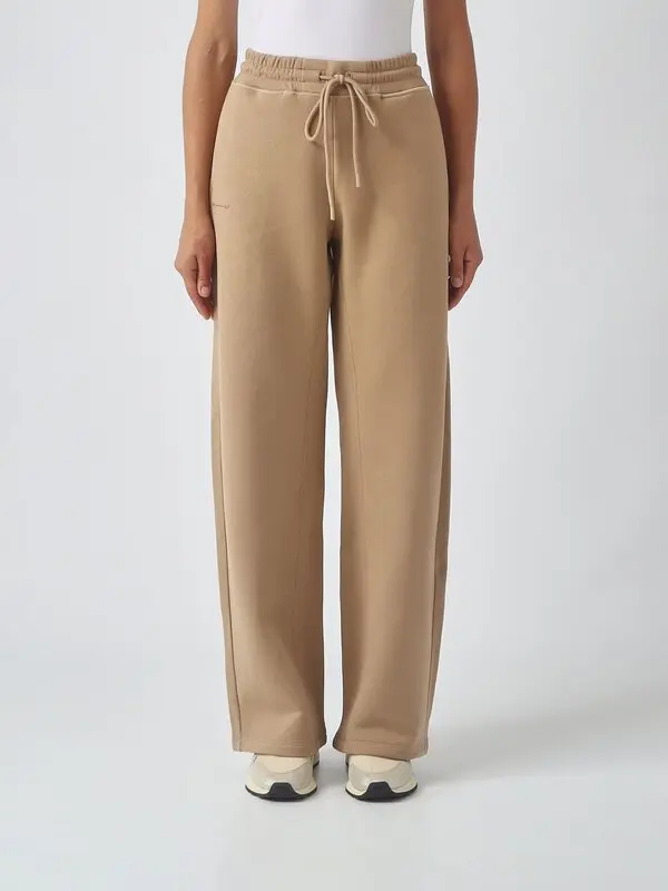 Max Mara High-waisted Wide-leg Joggers In Cotton Blend With Drawstring