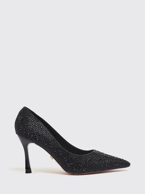 TWENTY FOURHAITCH Rhinestone-embellished Crystal Mesh High-heeled Court Shoes
