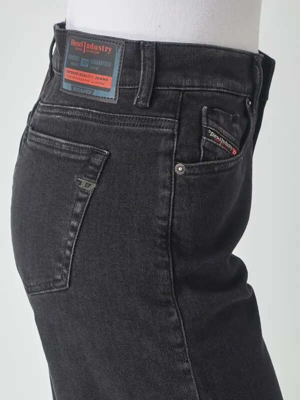 DIESEL® D-akemi High-waisted Wide-leg Jeans In Stretch Denim