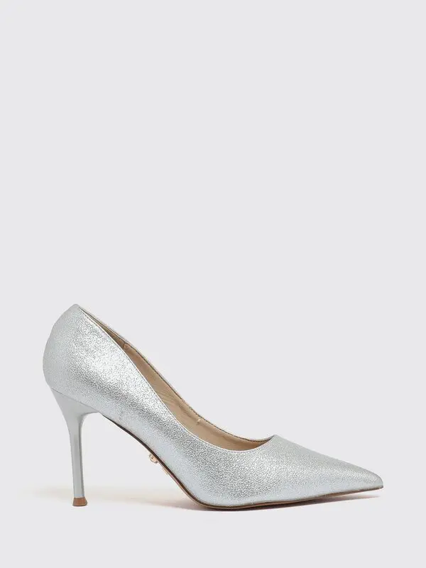 TWENTY FOURHAITCH Faux Leather Stiletto Pumps With Almond Toe
