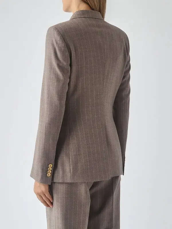 Tagliatore Pinstriped Parigi Double-breasted Suit In Stretch Cotton