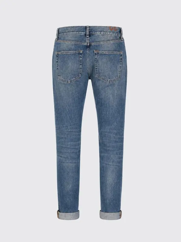 DONDUP Distressed Slim Fit Five-pocket Jeans In Cotton Denim