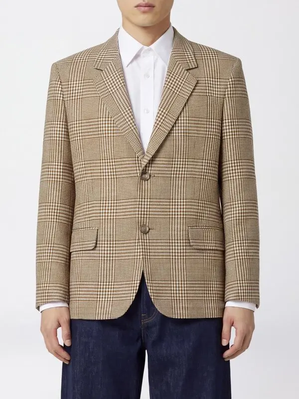 AMI Paris Prince Of Wales Check Single-breasted Virgin Wool Blazer