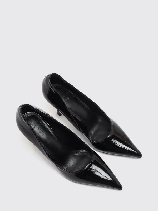 TWENTY FOURHAITCH Patent Faux Leather Stiletto Pumps With Almond Toe