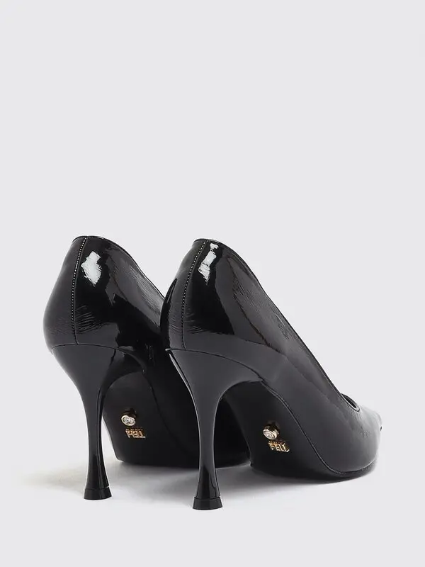 TWENTY FOURHAITCH Patent Faux Leather Stiletto Pumps With Almond Toe