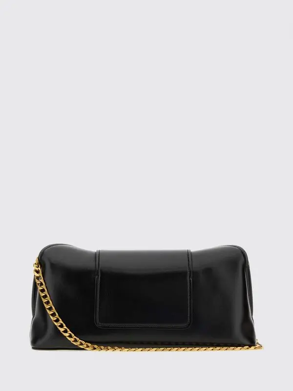Versace Nappa Leather Clutch With Medusa Plaque And Chain Strap