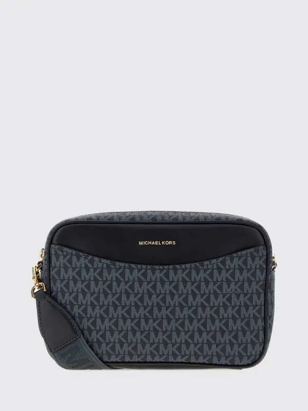Michael Kors Bev Mk Monogram Coated Canvas Camera Crossbody Bag