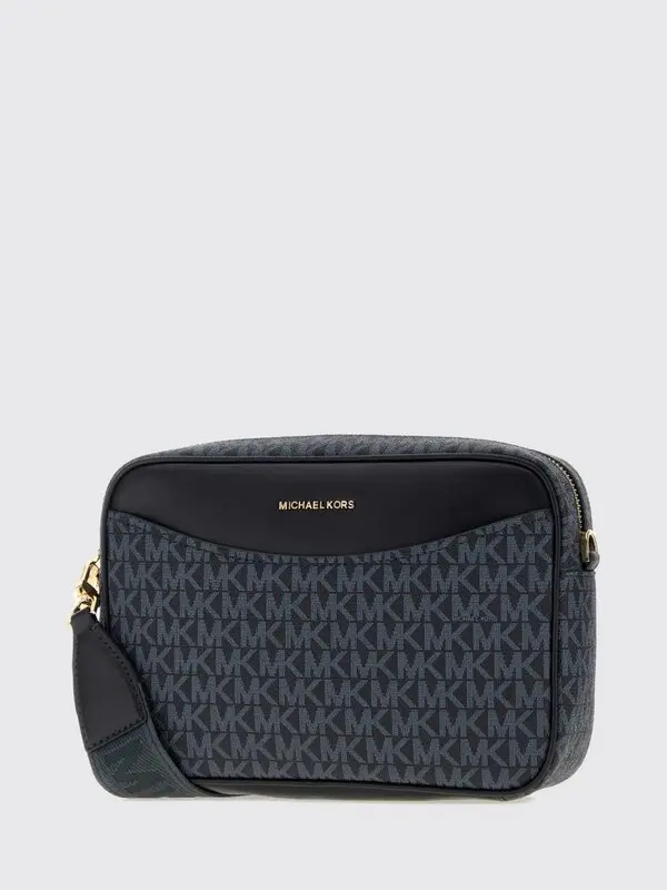 Michael Kors Bev Mk Monogram Coated Canvas Camera Crossbody Bag