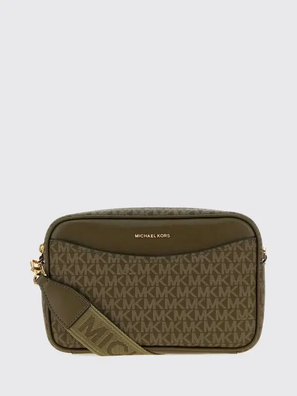 Michael Kors Bev Mk Monogram Coated Canvas Camera Crossbody Bag - Green
