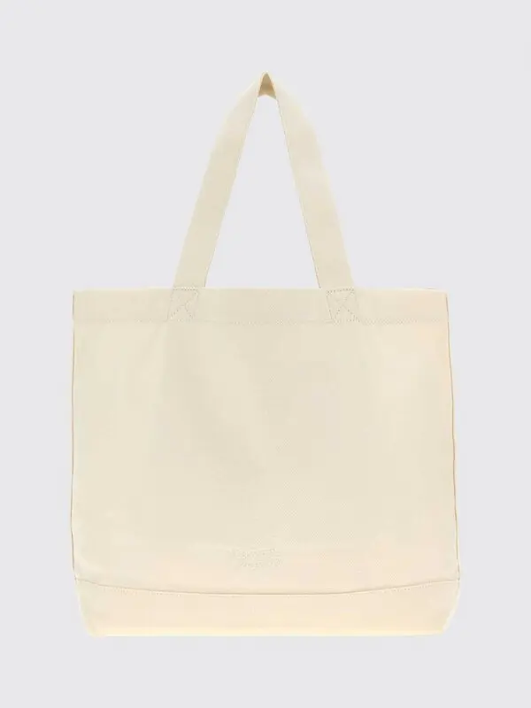 Maison Kitsuné Cotton Tote Bag With Chillax Fox Logo Print