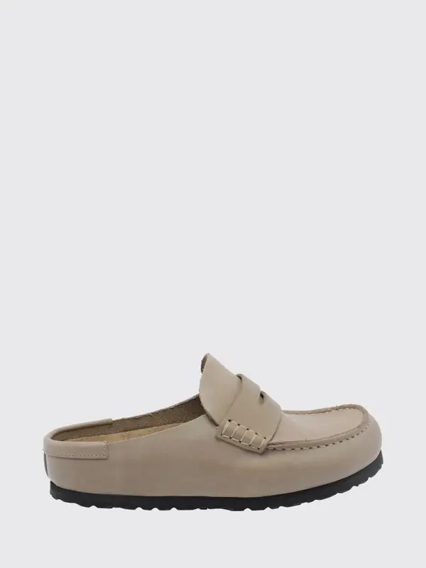 BIRKENSTOCK Naples Oiled Leather Mules With Round Toe And Raised Seam