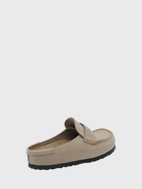 BIRKENSTOCK Naples Oiled Leather Mules With Round Toe And Raised Seam