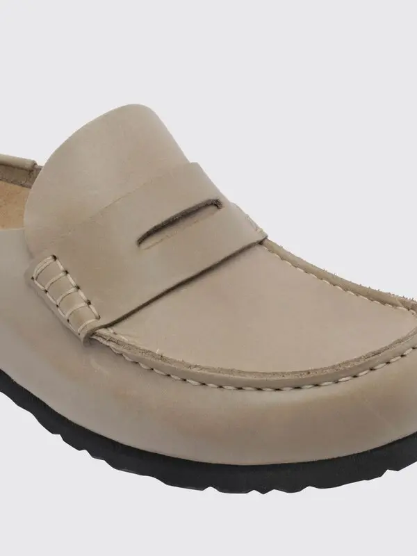 BIRKENSTOCK Naples Oiled Leather Mules With Round Toe And Raised Seam
