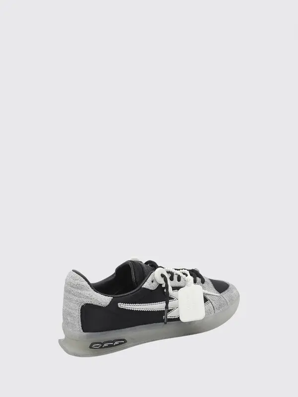 Off-White End Of Play Low-top Sneakers In Suede And Nylon With Applied Logo Tag - Black
