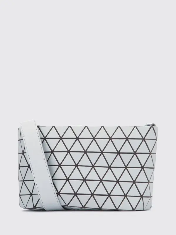 Issey Miyake Pvc Crossbody Bag With Geometric Design - Grey