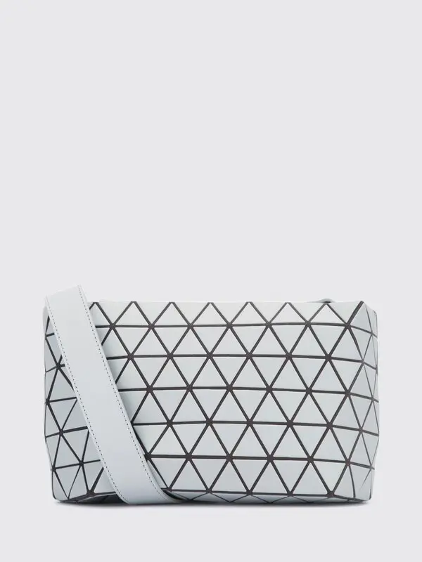 Issey Miyake Pvc Crossbody Bag With Geometric Design - Grey