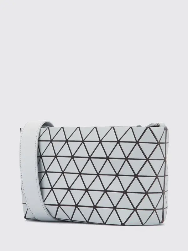 Issey Miyake Pvc Crossbody Bag With Geometric Design - Grey