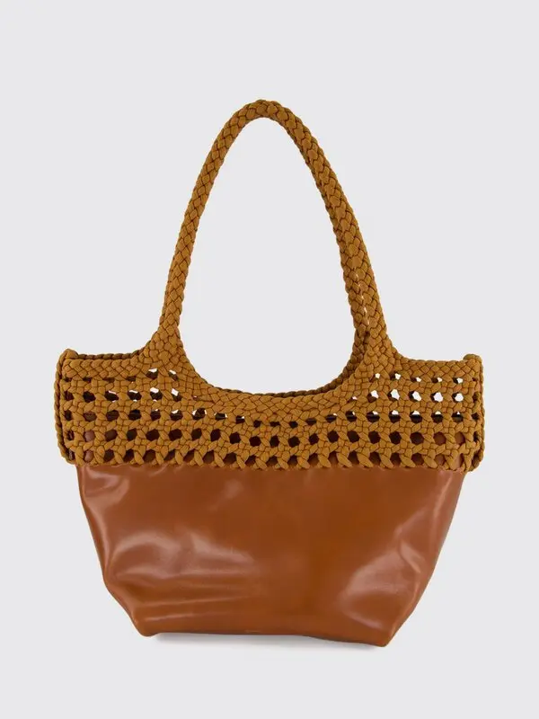 Hereu Elma Crochet Leather And Organic Cotton Tote Bag