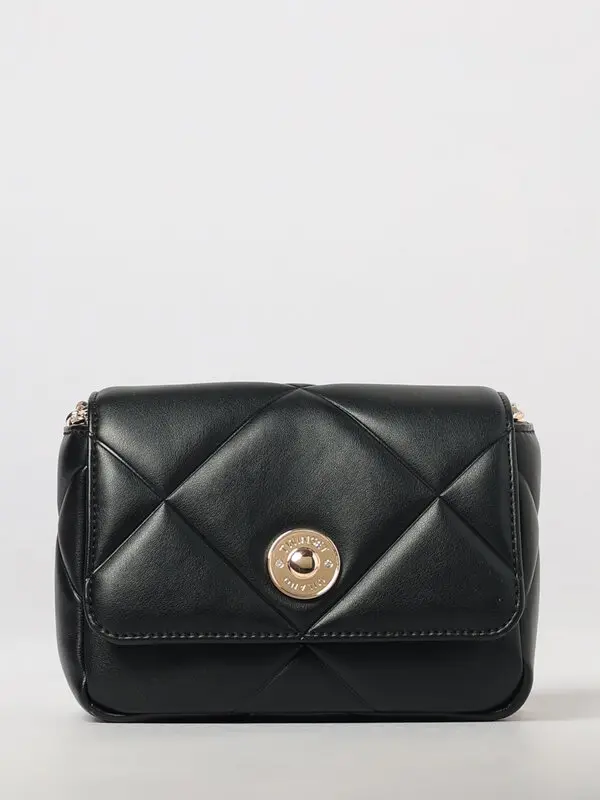 TWINSET Quilted Mini Bag With Adjustable Strap And Logo - Black