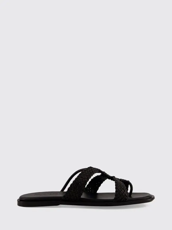 Hereu Lina Woven Lambskin Mules With Low Heel