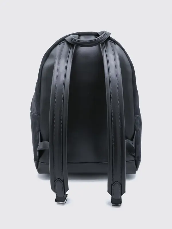 TOM FORD Suede Backpack With Front Pocket And Embossed Logo