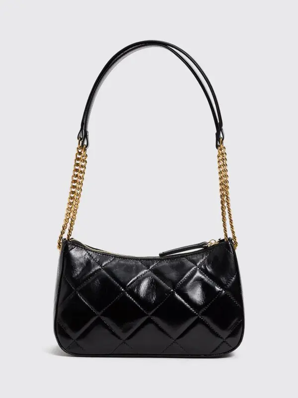 TWINSET Matelassé Leather Shoulder Bag With Double Handle