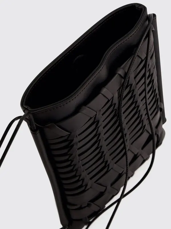 Hereu Small Woven Calf Leather Crossbody Bag With Tubular Strap