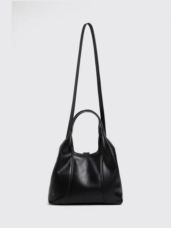 TWINSET Flared Synthetic Leather Handbag With Double Handle And Engraved Logo