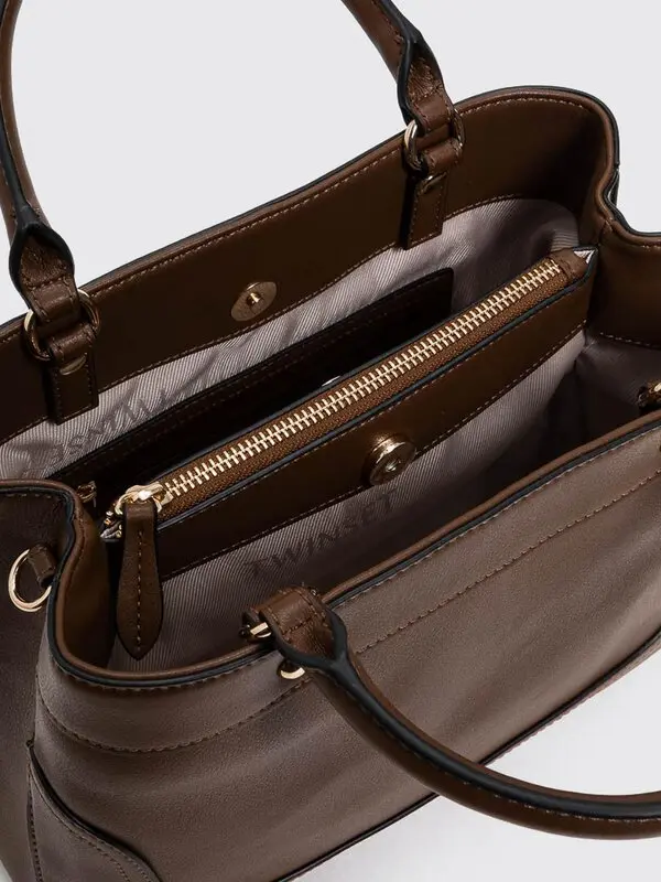 TWINSET Faux Leather Mini Handbag With Double Handle And Shoulder Strap
