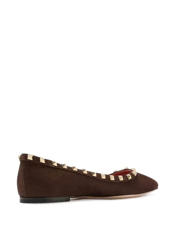 Valentino Garavani Ballerine Rockstud In Camoscio