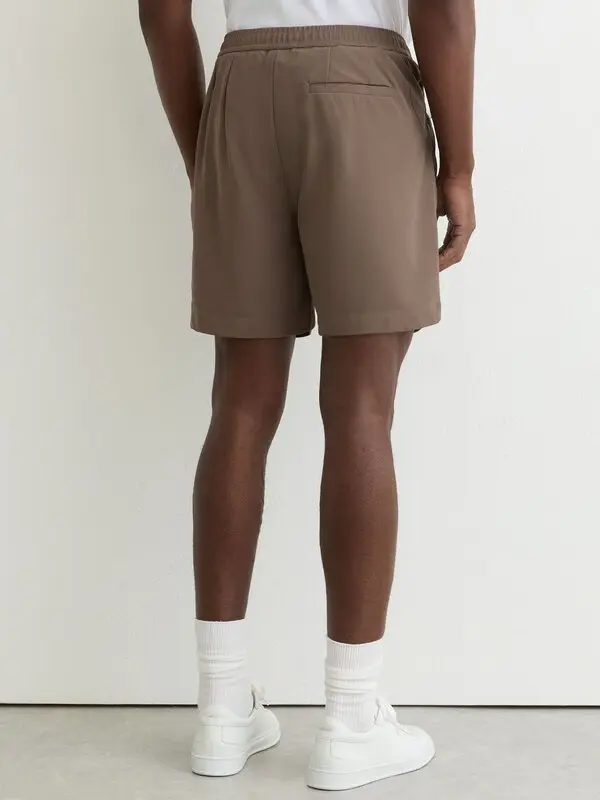 REISS Newmark Textured Drawstring Shorts