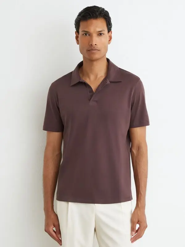 REISS Earl Air-water Cotton Polo Shirt