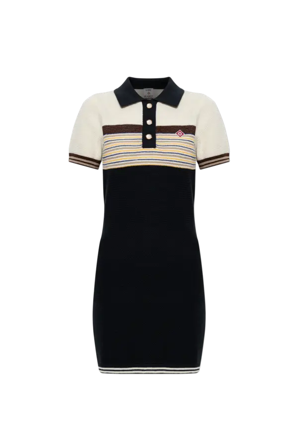 Casablanca Dress With Logo Patch