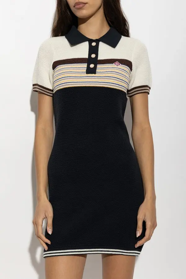Casablanca Dress With Logo Patch