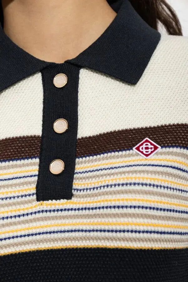 Casablanca Dress With Logo Patch
