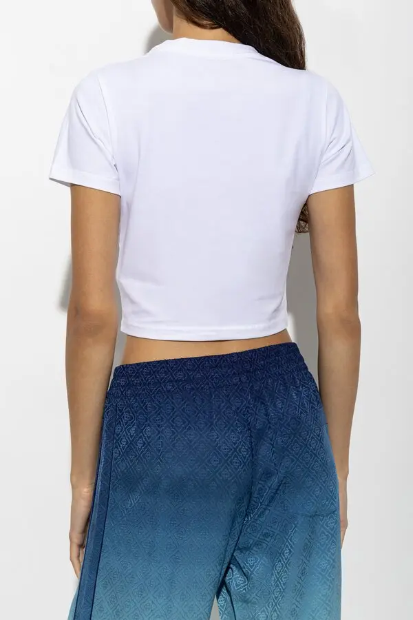 Casablanca Short T-shirt With Printed Logo