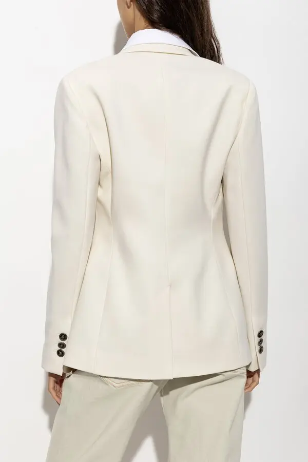 Versace Wool Blazer With Shimmering Embellishments