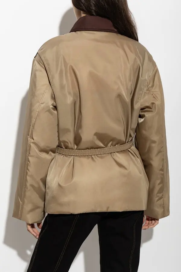 Versace Beige Belted Padded Jacket