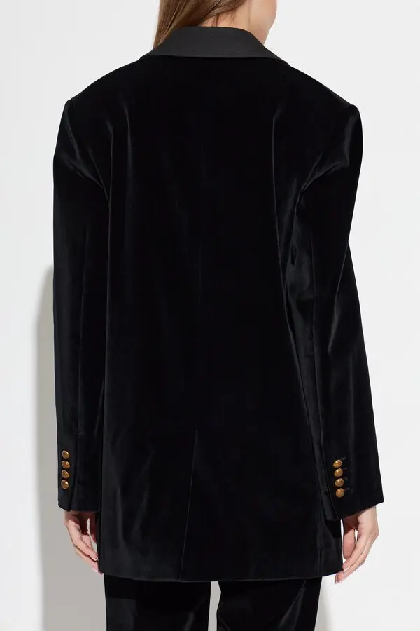 Etro Velvet Double-breasted Blazer In By