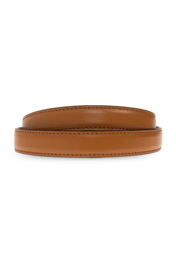 Versace Leather Skinny Belt By