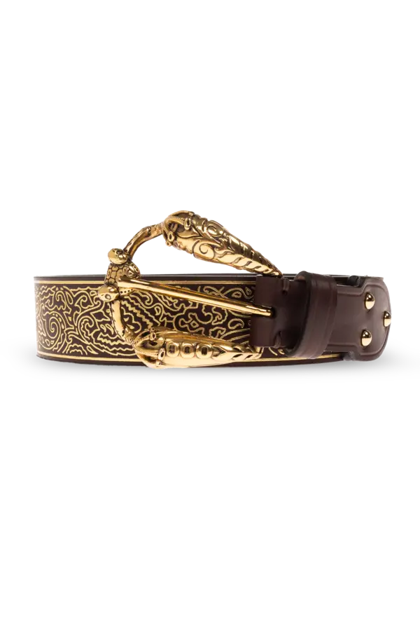 Etro Leather Belt - Brown